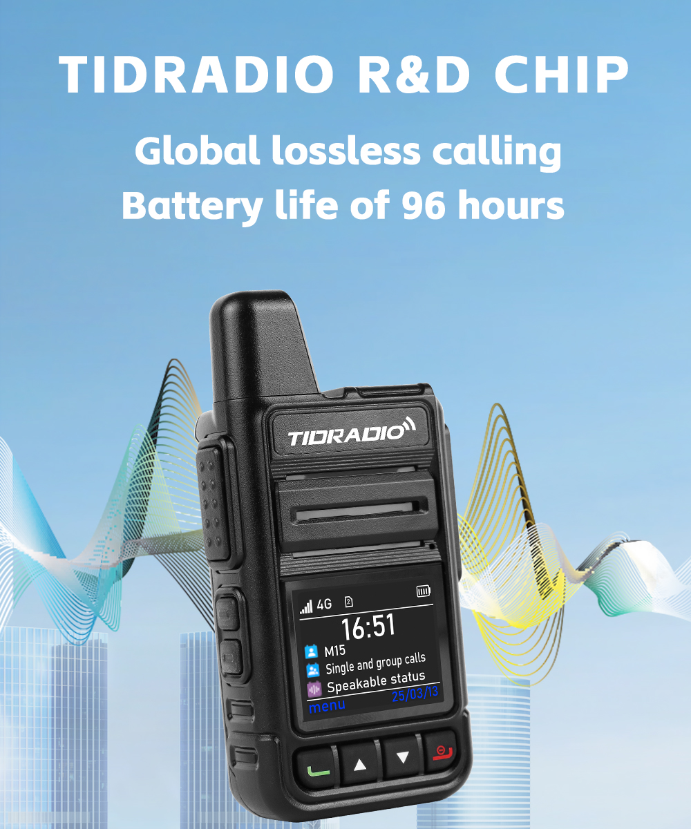 TIDRADIO M15 POC Radio 4G Network Two Way Radio Long Range Profesional ...