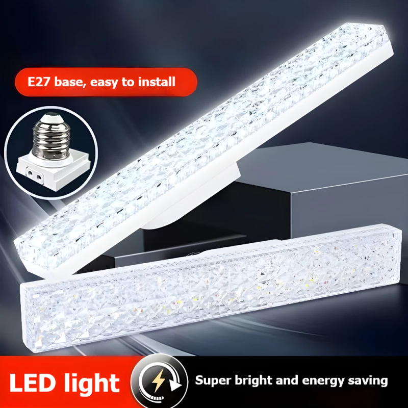 Super Bright LED E27 Bulb with Long Crystal Design LED Strip Light and Indoor Panel Light ...
