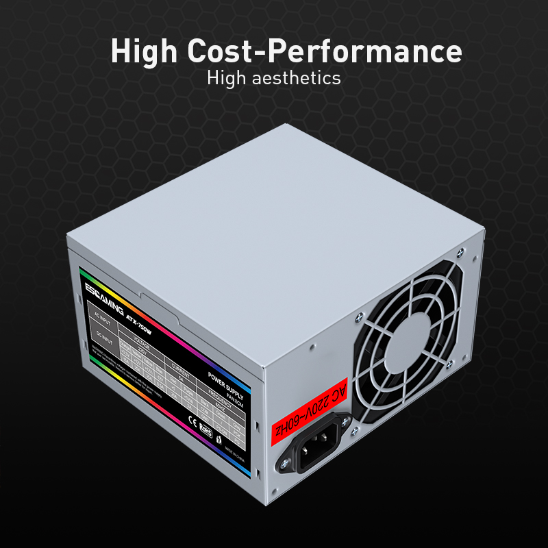 Esgaming 750W ATX PSU Long Wire Non-Modular Power Supply For Desktop ...