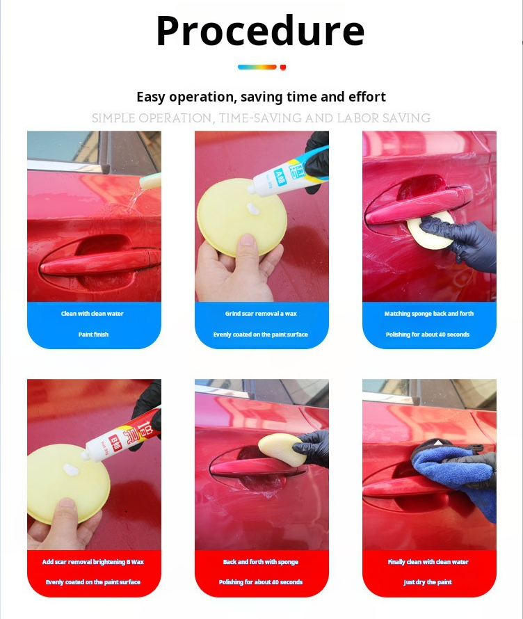 AB Wax Car Scratch Repair Set Scar Removal Brightening Polish Universal ...