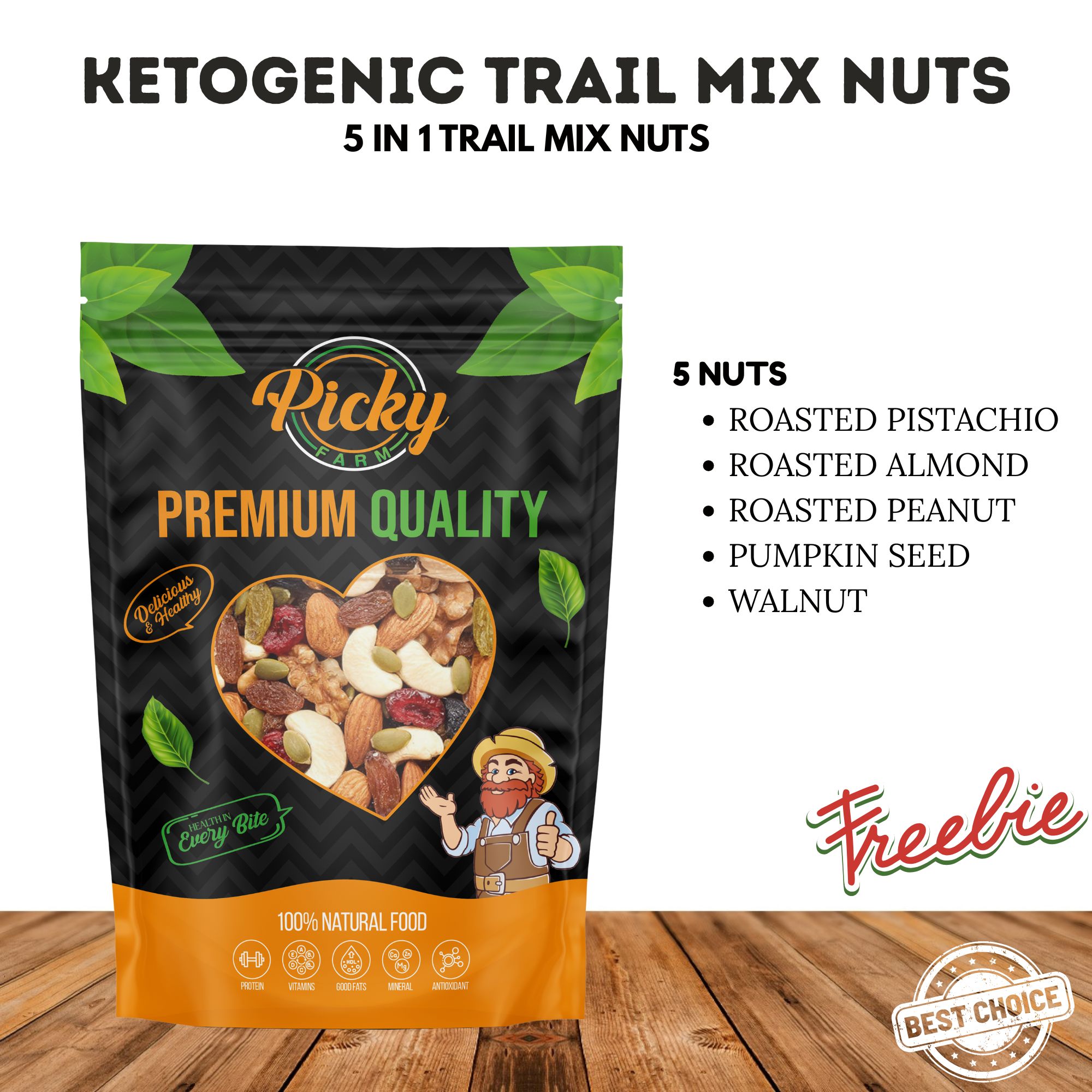 Premium Ketogenic Trail Mix Nuts | Low-Carb & Protein-Rich Blend ...