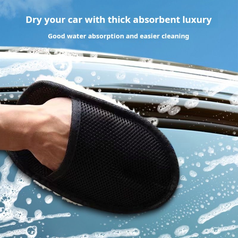 Wool Cleaning Mitt for Car Efficient Dust Removal Glove Car Dashboard ...