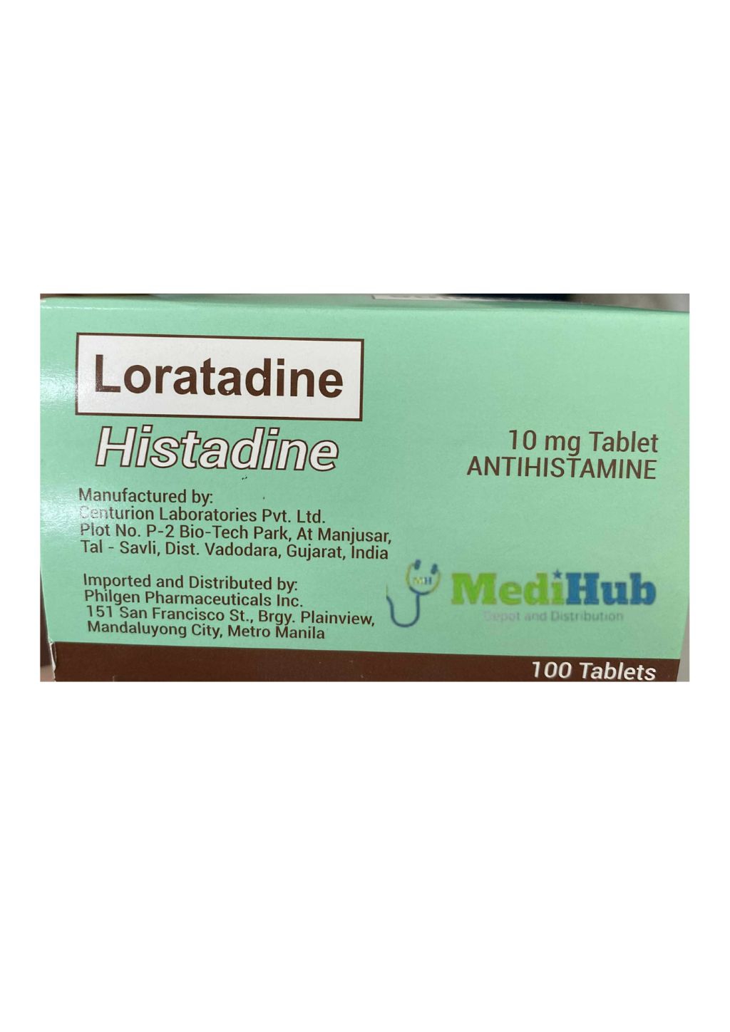 Loratadine 10mg (HISTADINE) ANTIHISTAMINE 100 TABLETS IN 1BOX | Shopee ...