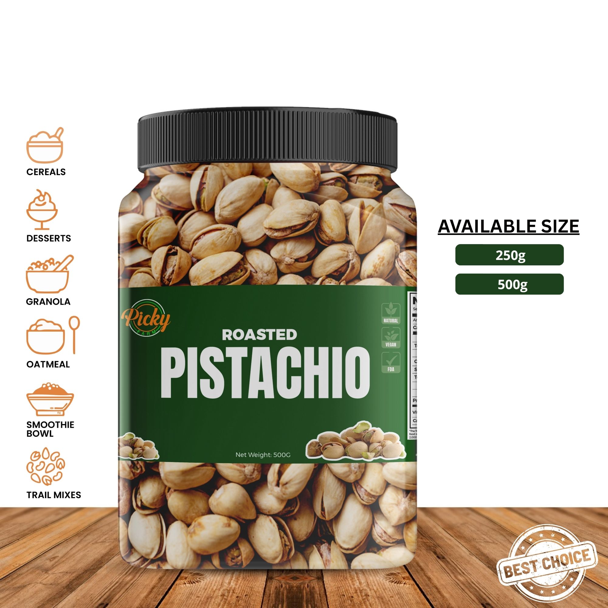 Premium Roasted Pistachios | Fresh | Perfect for Snacking, Gifting ...