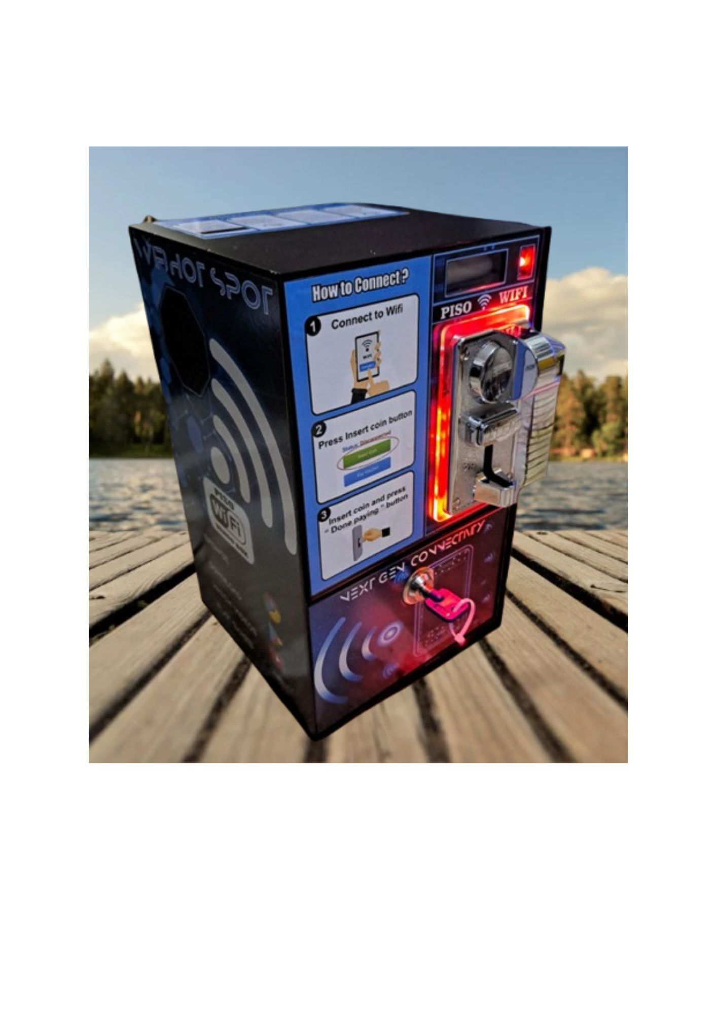 Piso wifi Vending Machine.Metal Case W/ Comfast EW-73. With LED ...