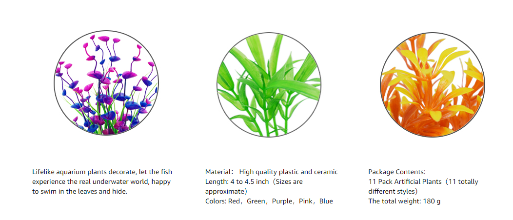 【CCS】1 Piece Artificial Aquarium Plant with Realistic Appearance ...