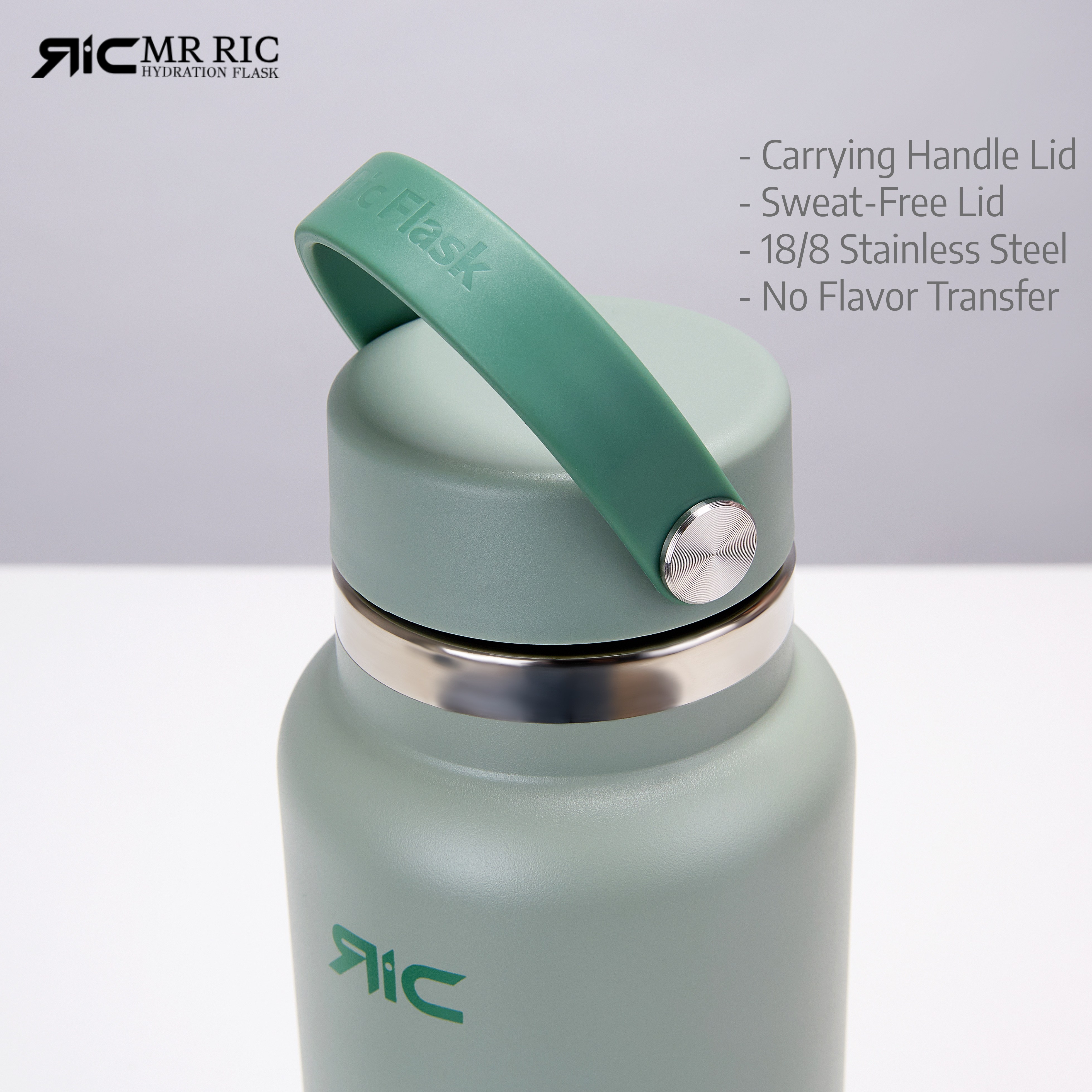 Mr Ric 2026 Hydration Flask Flexible Double Layer Lid 40oz Stainless ...