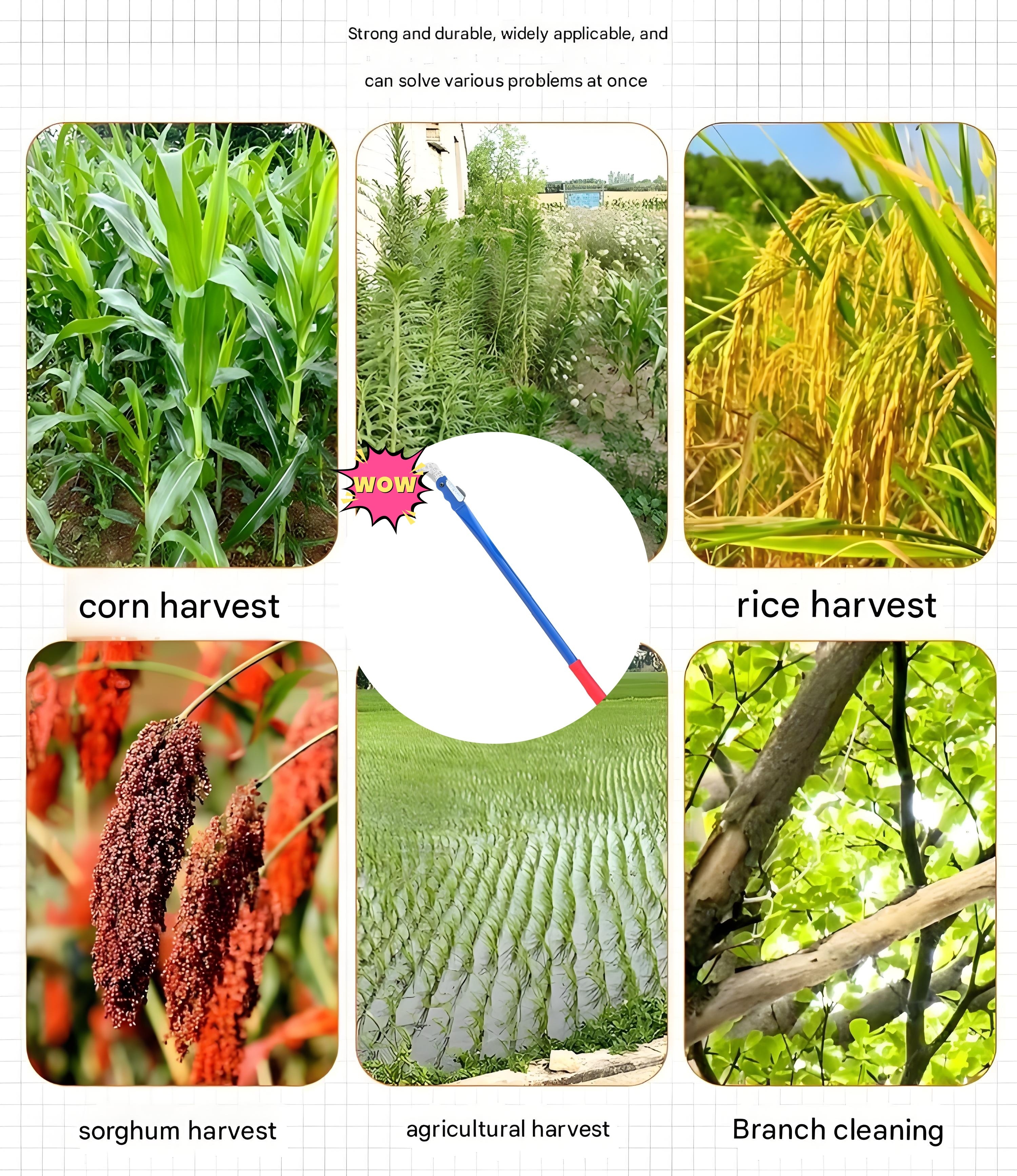 Foldable Sickle Agricultural Weeding And Corn Harvesting Tool, For ...