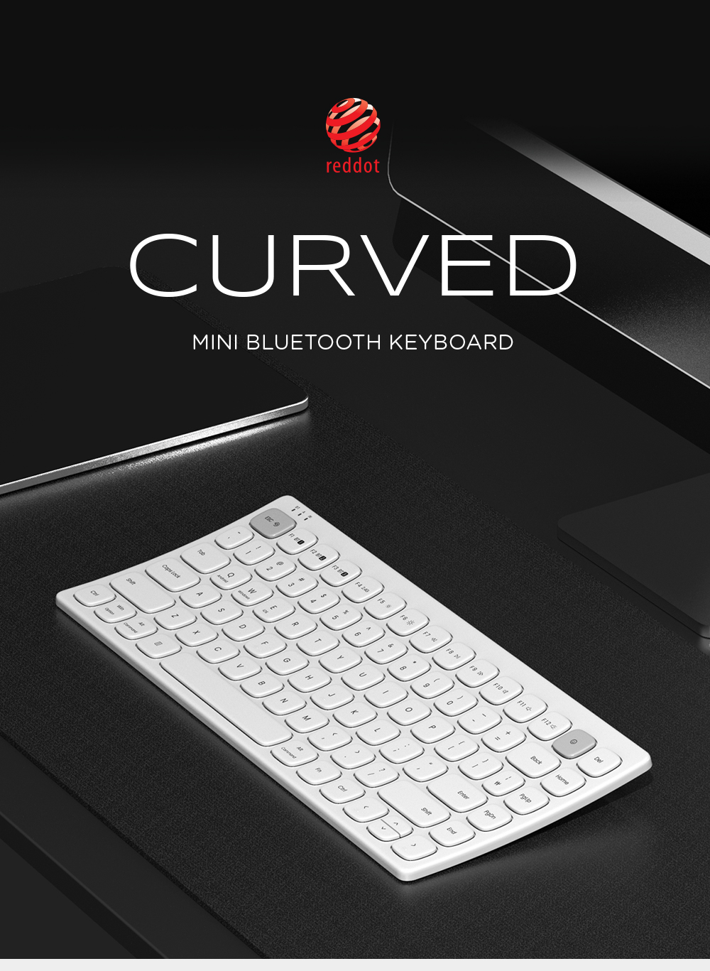 ACTTO B603 Ergonomic Curved Slim Wireless Keyboard Multi-Device ...