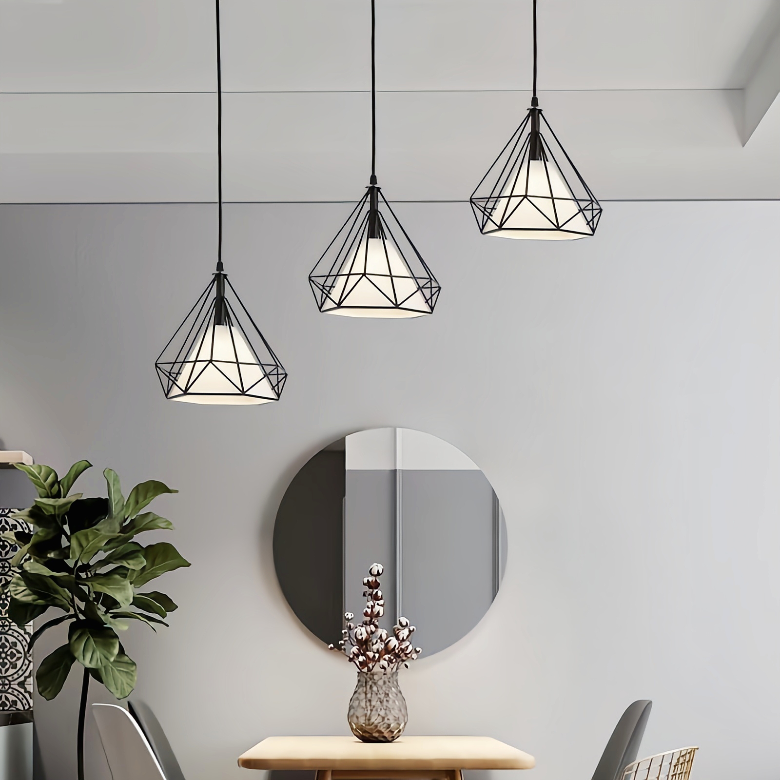 Gecree Pendant Lights Minimalist Personality Retro Living Room light ...
