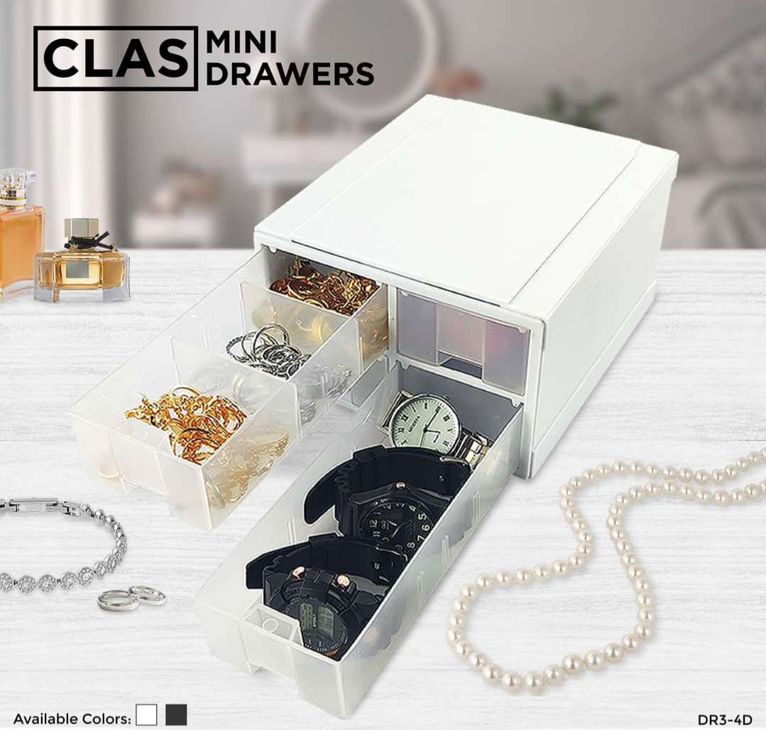 Clas 4 Mini Drawers Storage Organizer Stackable for Ballpens, Jewelries ...