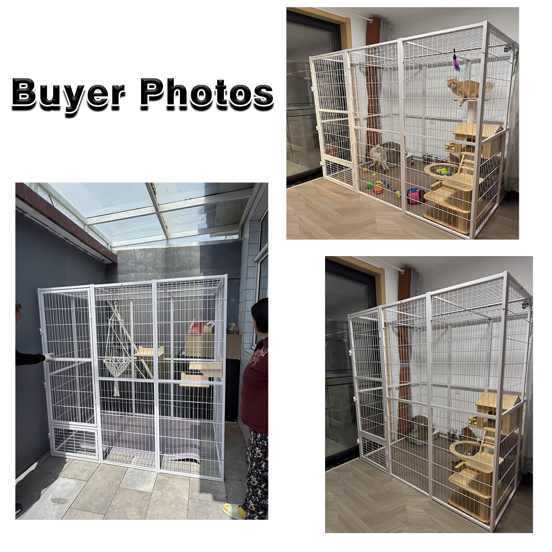 PapiPets Pet Cat Cage Large Space Cat Cage Pet Fence Large Sized Cat ...