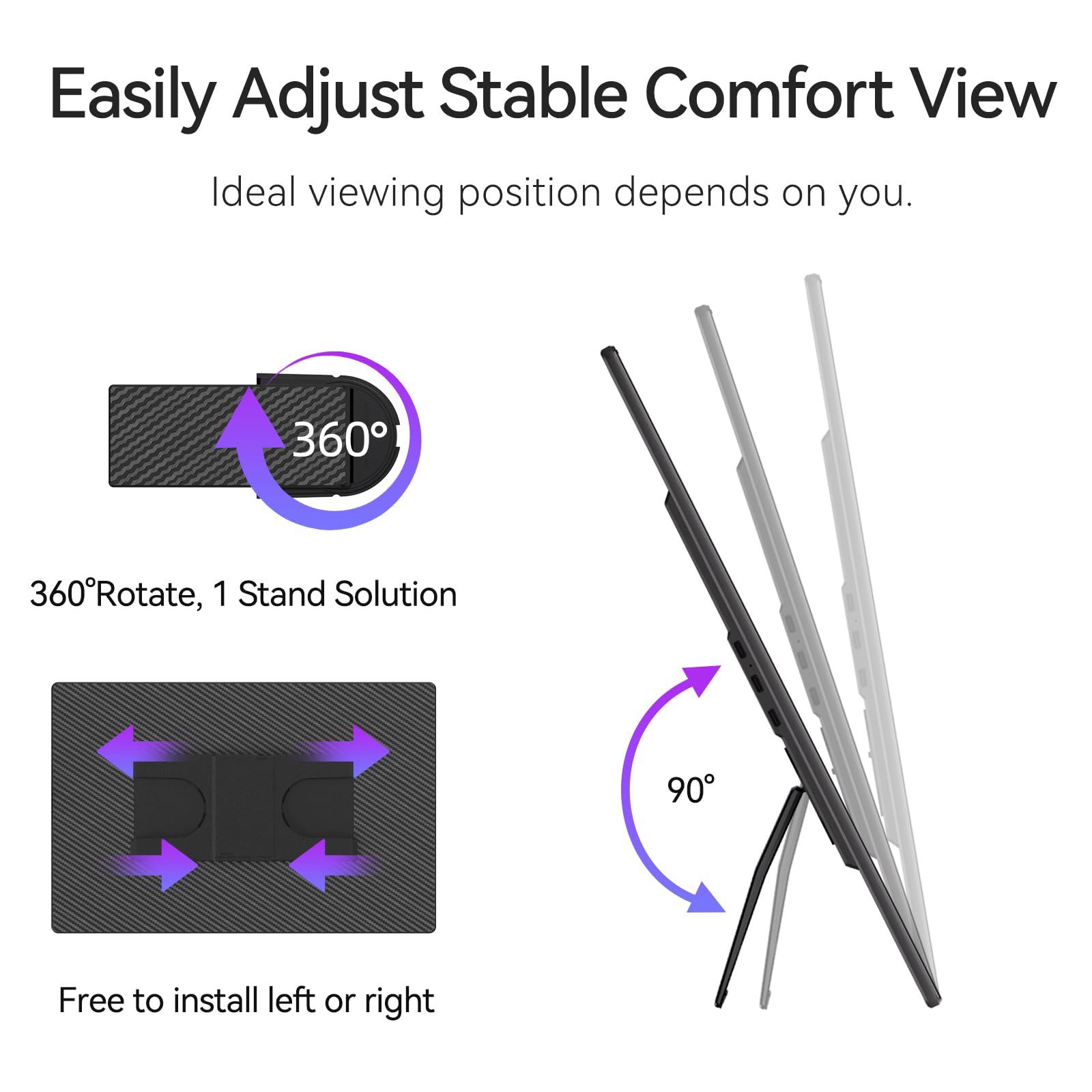 16” portable monitor 1200P IPS HDMI ultra-thin HD laptop extended ...