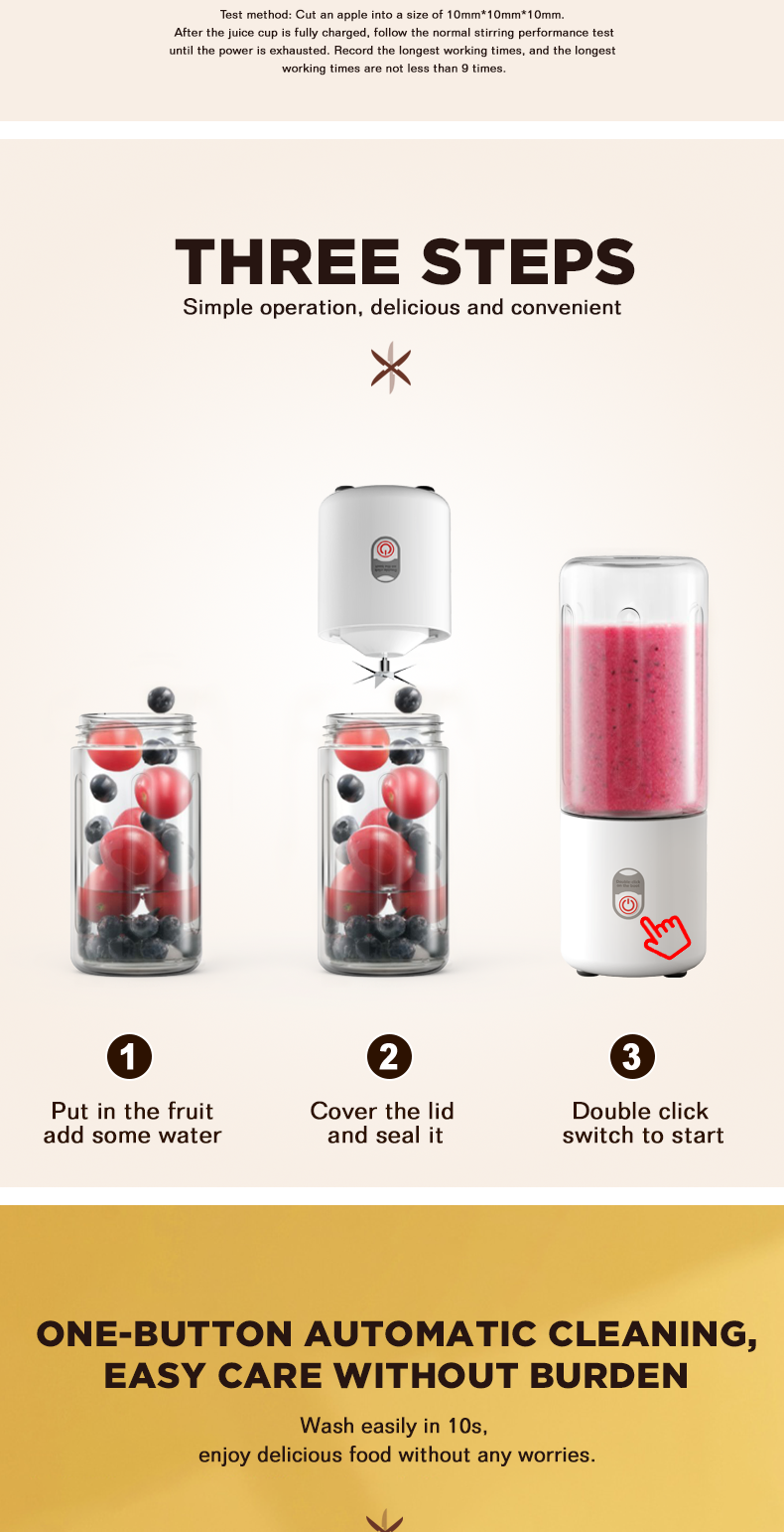 Dreepor Portable Juicer Blender Fruit Juice Mixer Rechargeable Electric ...