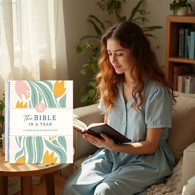 (A5) The Bible in A Year: A 52-Week Study Through Gods Word - Spiral ...