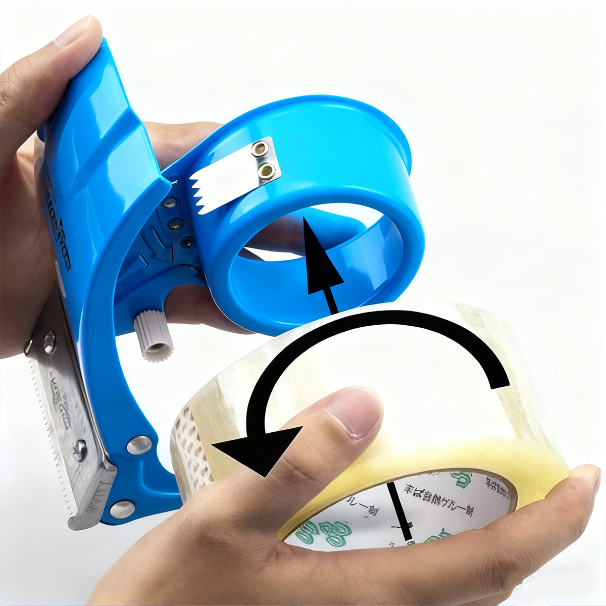 2 styles Metal Plastic Tape Dispenser Tape Cutter Packaging Heavy Duty ...