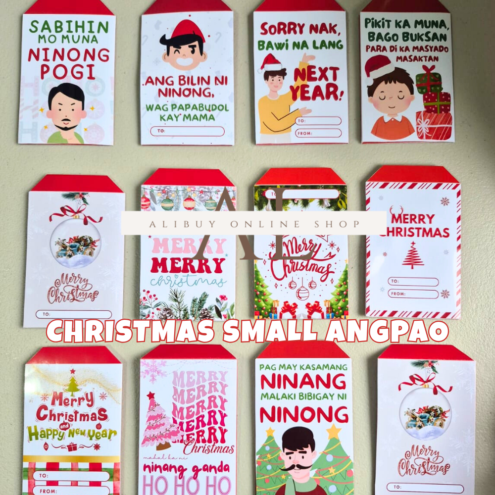 SMALL/SHORT - CHRISTMAS MONEY ENVELOPE / ANGPAO / AMPAO / PERSONALIZED ...