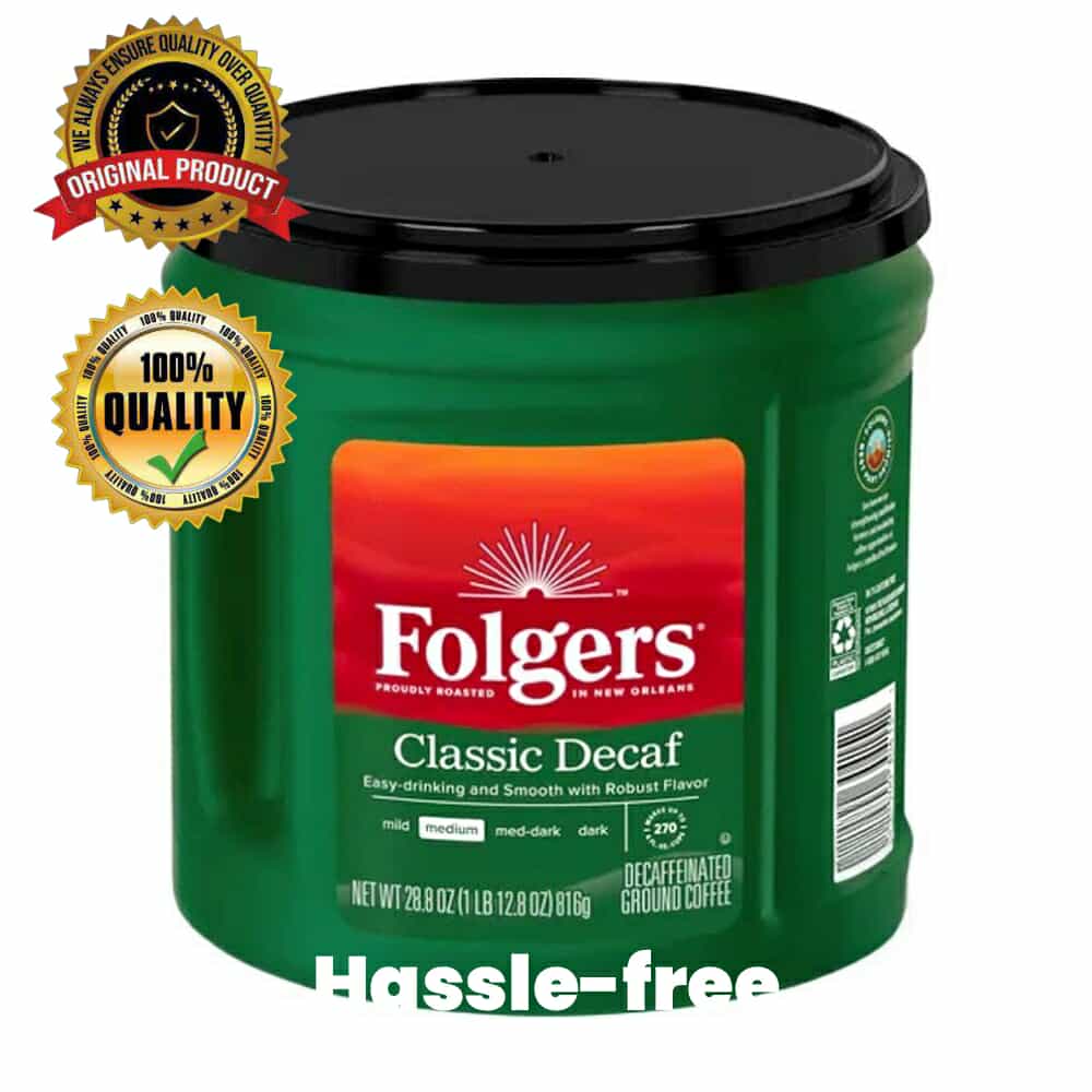 FOLGERS CLASSIC DECAF MEDIUM ROAST GROUND COFFEE (816G) MADE IN USA ...