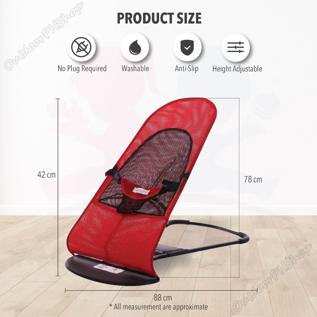 Foldable Baby Rocking for Baby Bouncer with toys Newborn Baby Rocker ...
