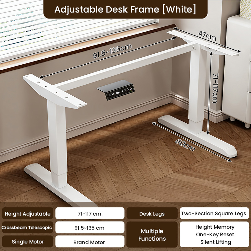 Xpanse Table Frame/Liftable Desk Leg Height & Length Adjustable Fit ...