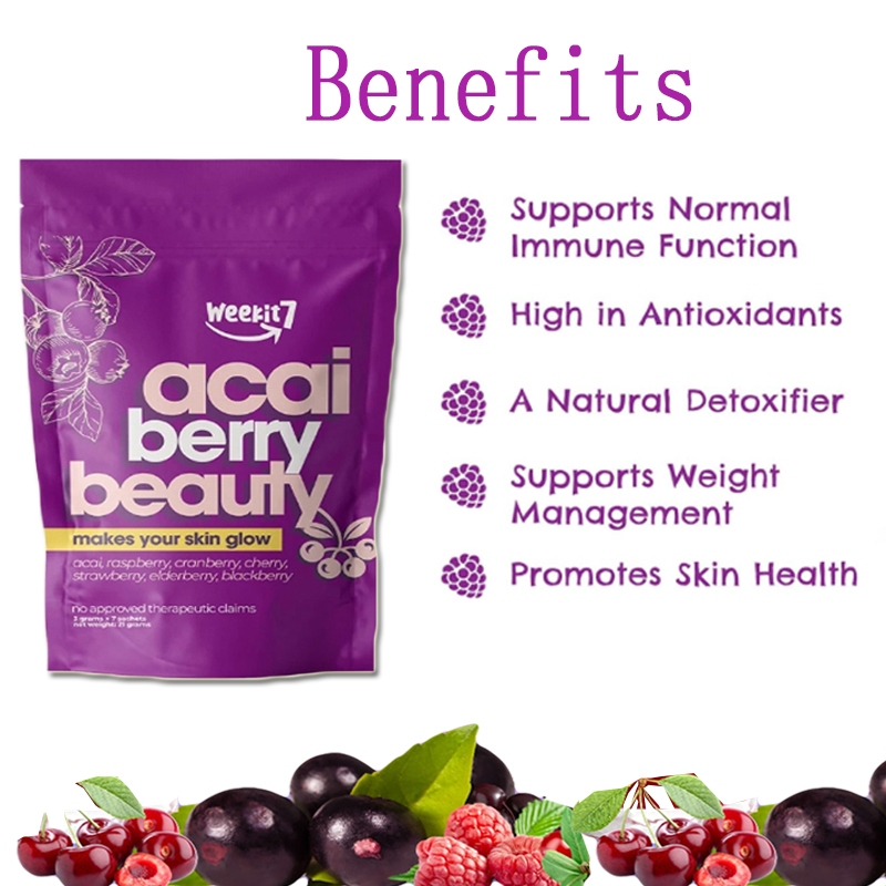 【FDA Approved】Weekit7 Buy 3 Get 1 Organic Mixed Acai Berry Powder ...