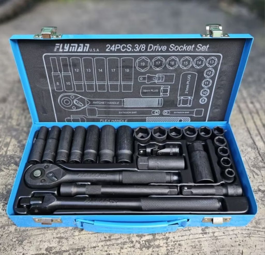 FlYMAN 21pcs socket set 3/8)24pcs socket set 3/8(19pcs socket set ...