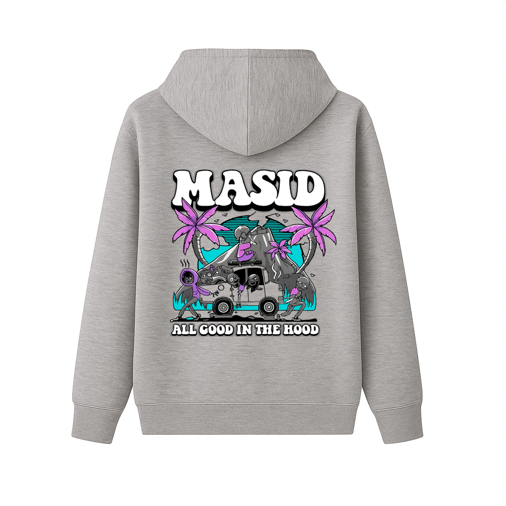 MASID Streetwear Hoodie – Retro Cartoon Hood Graphic Pullover Unisex ...
