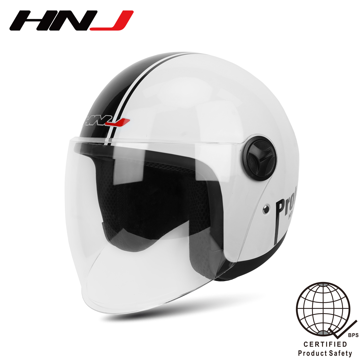 BPS HNJ A4 004 H Half Face Helmet for Motorcycle Single Visor Universal ...