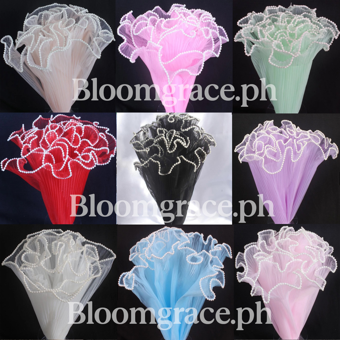 Flower Wrapper Cloth Pearl Wave Yarn Lace for Bouquet | Shopee Philippines