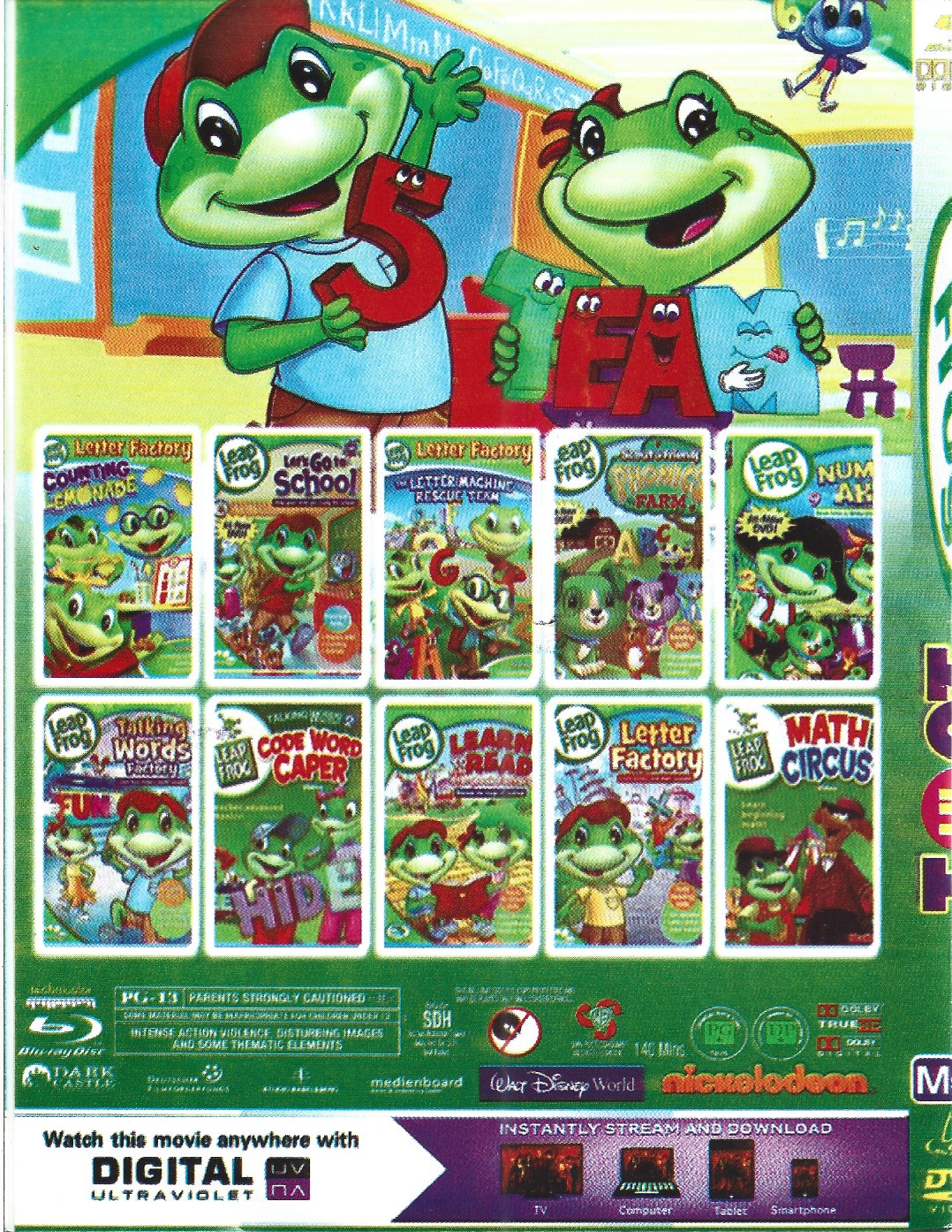 LeapFrog Collection Leap Frog Letter Factory Math Circus Talking Words ...