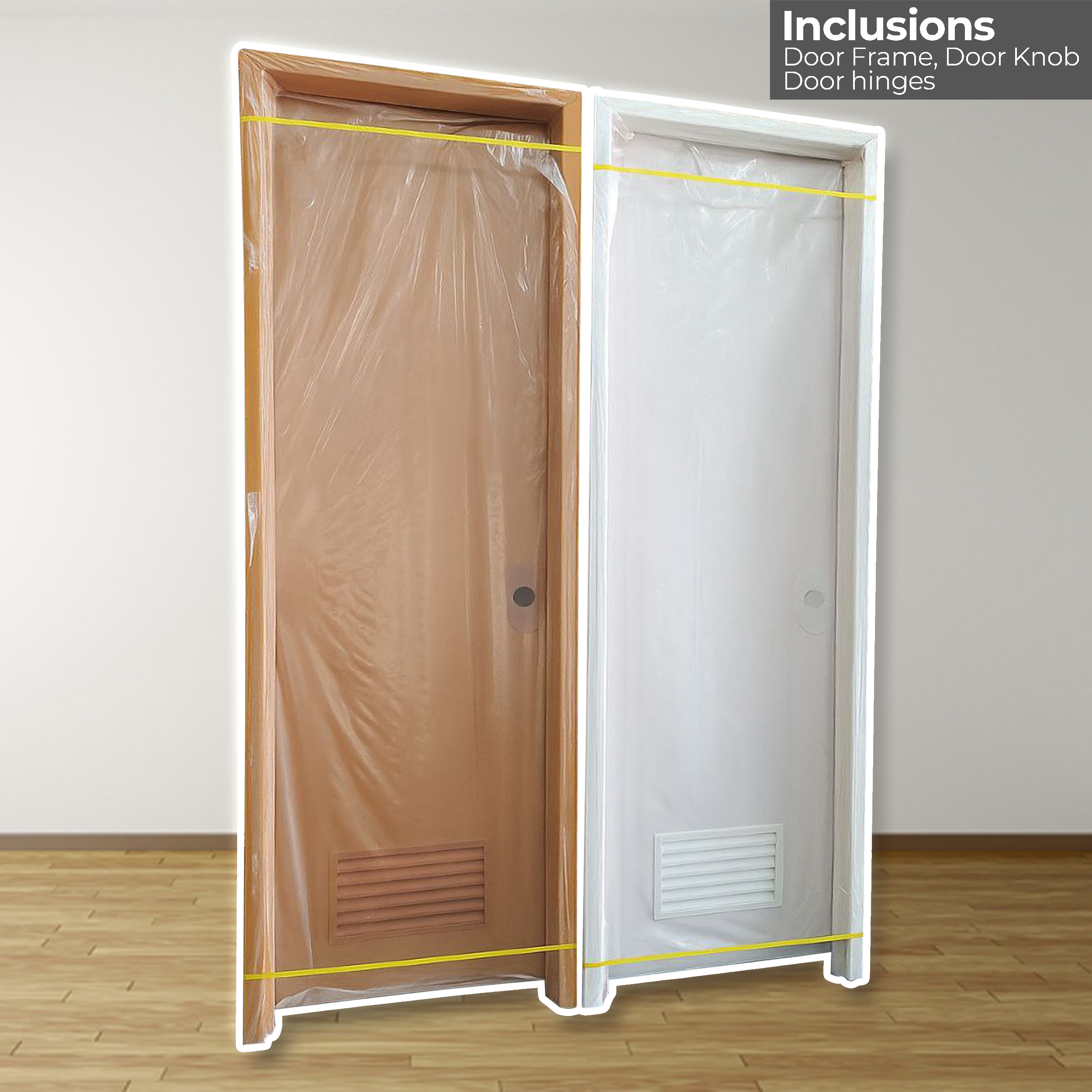 Bathroom PVC Door with Door Jamb, Door Knob and Hinges | Shopee Philippines
