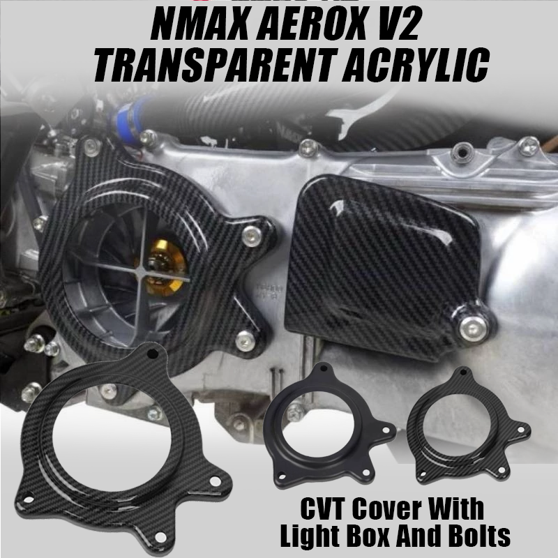 Motorcycle CVT Cover Nmax Aerox v2 6D Transparent Acrylic With Light ...