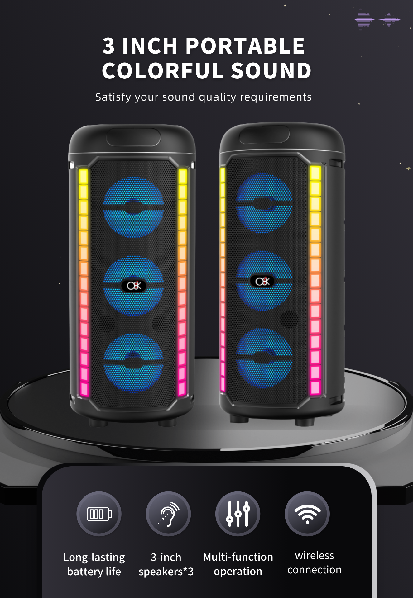 【Ready Stock】SHARP Bluetooth Speaker Wireless Super Bass With 2 Mic ...