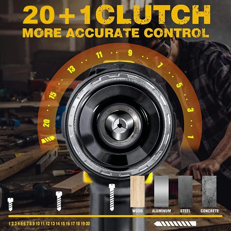 STANLEY [2 Battery] Cordless Drill 128v Impact drill set heavy duty ...