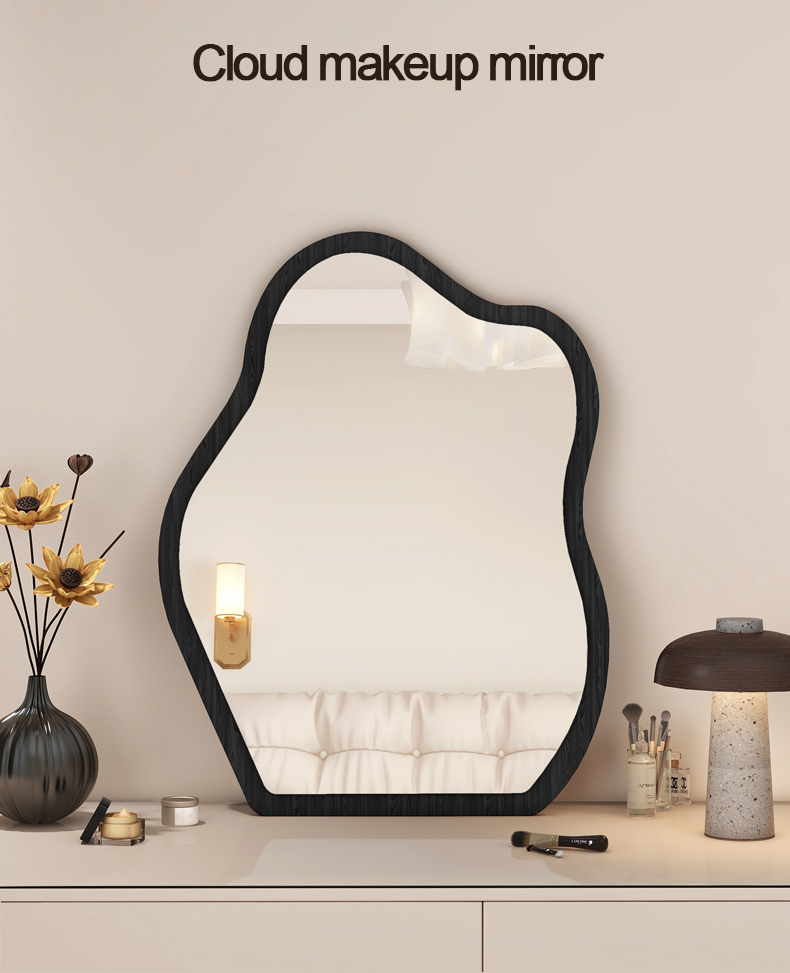 46x60cm Irregular Wall Glass Mirror Desktop Makeup Mirro Hd Mirror For ...
