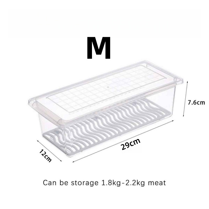 （COD） Large Refrigerator Food Storage Box Drain Fridge Organizer for ...