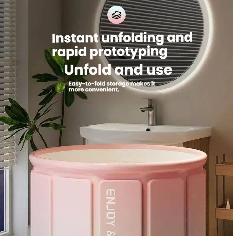ISSI DIARY Foldable Bathtub 1S Unfold Long-lasting Heat Retention ...