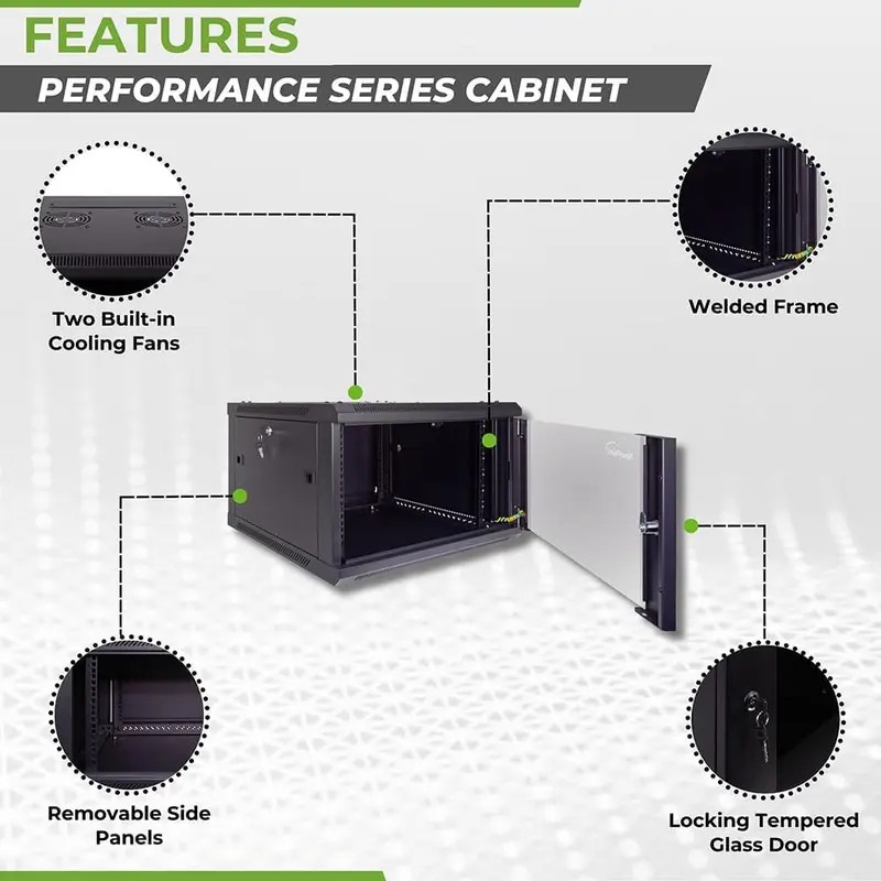 EXPOSE 12U Network Switch Cabinet 4U 9U Computer Cabinet Wall Mount ...