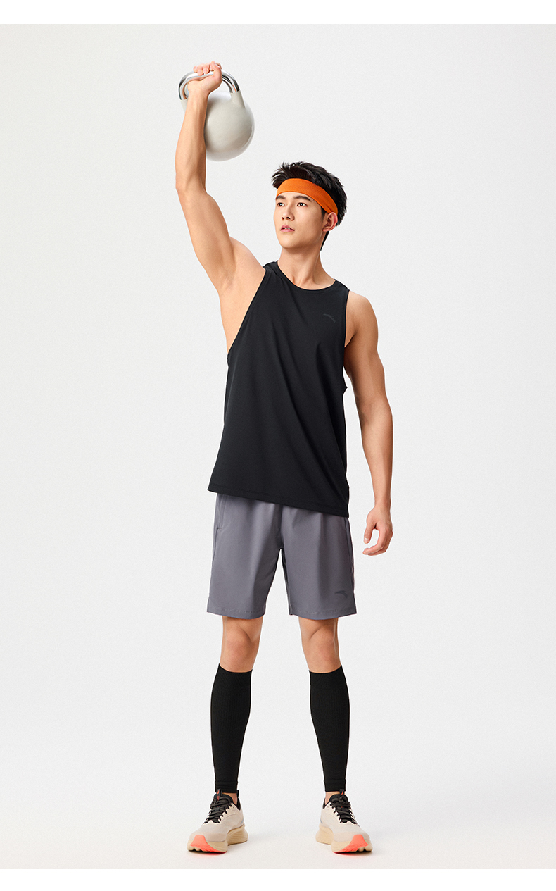 ANTA Men Training Knitted Vest Loose-Fit Breathable Moisture-Wicking ...