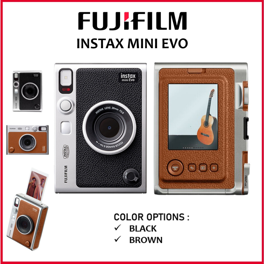Fujifilm Instax Mini Evo Hybrid Instant Film Camera with Built-In Mini ...