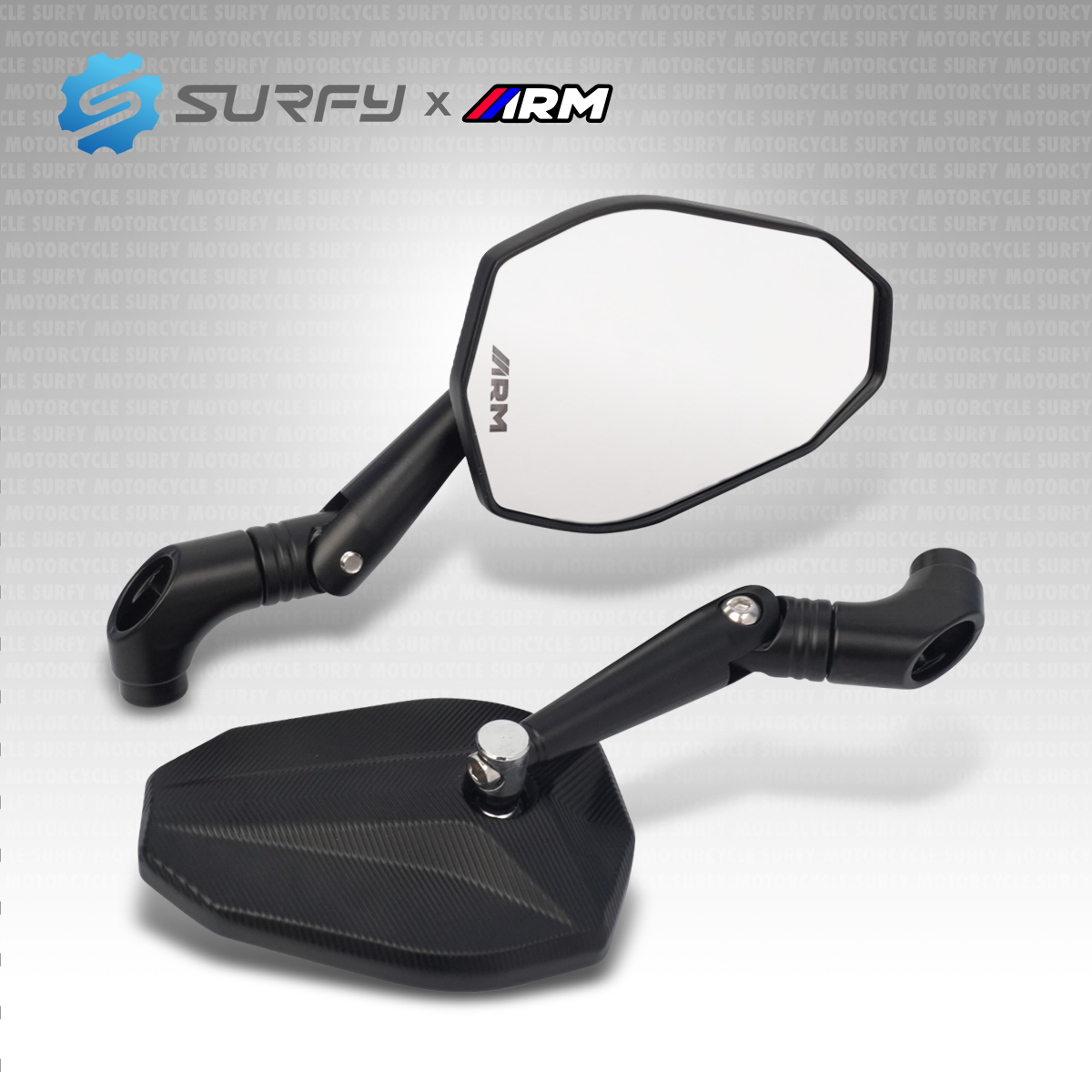 ARM Nighthawk Side Mirror Fully Adjustable HD Clear Lens Universal ...