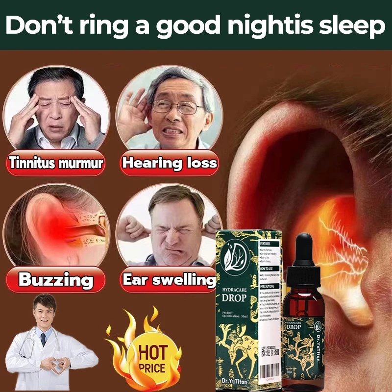 Natural Herbal Ear Drops 30ml Tinnitus Relief and Earache Treatment for ...