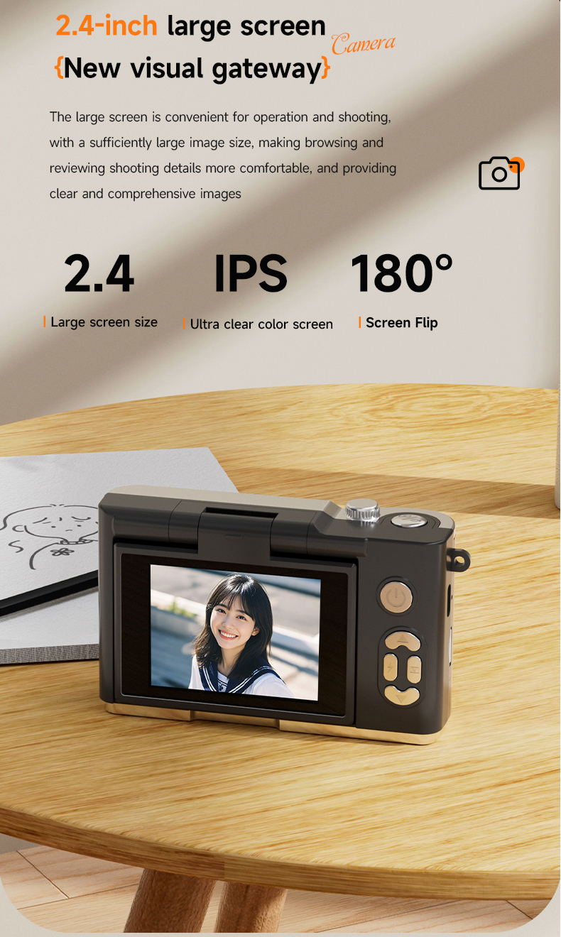 X18 digital camera Flip screen 16X Digital Zoom Suitable for beginner ...
