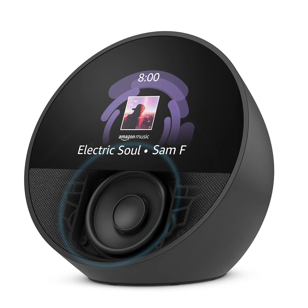 Amazon Echo Spot Smart Alarm Clock with Alexa and Vibrant Sound ...