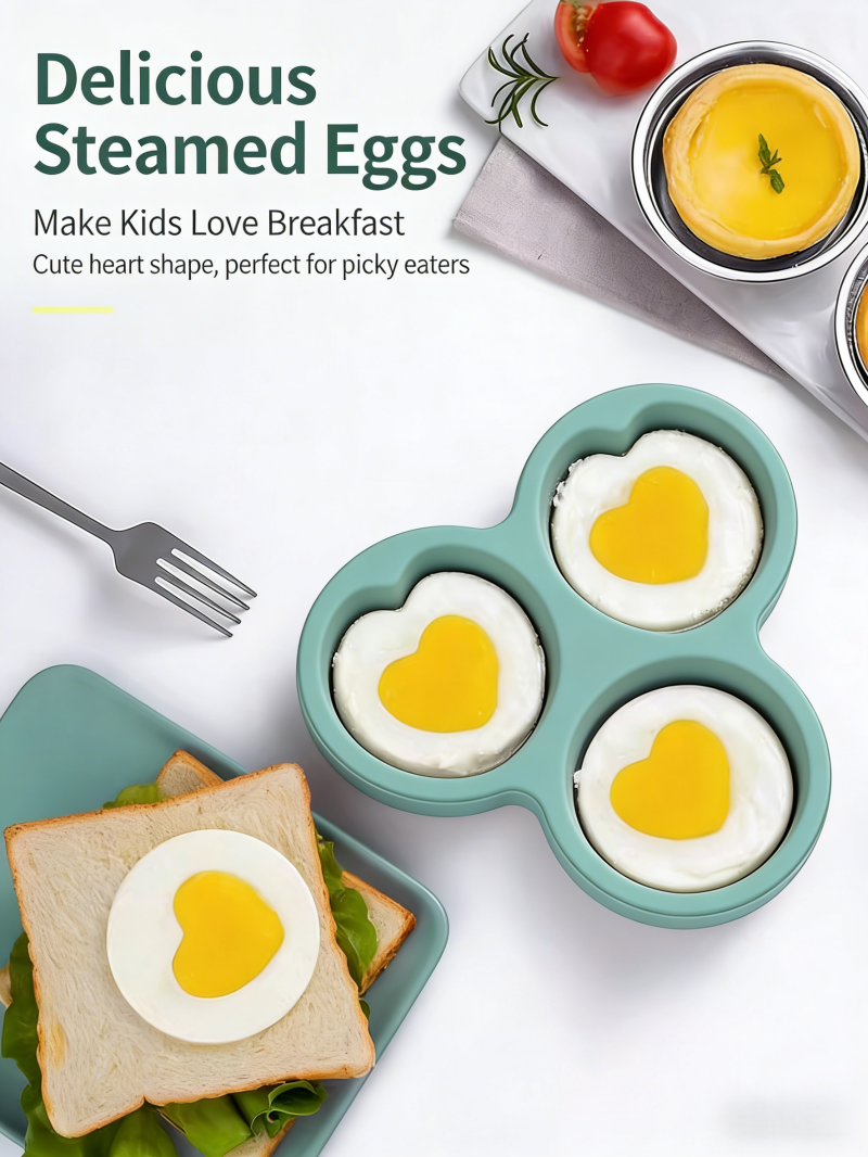 304 Stainless Steel Egg Cooker 3 in 1 Egg Steamer Mold Household ...