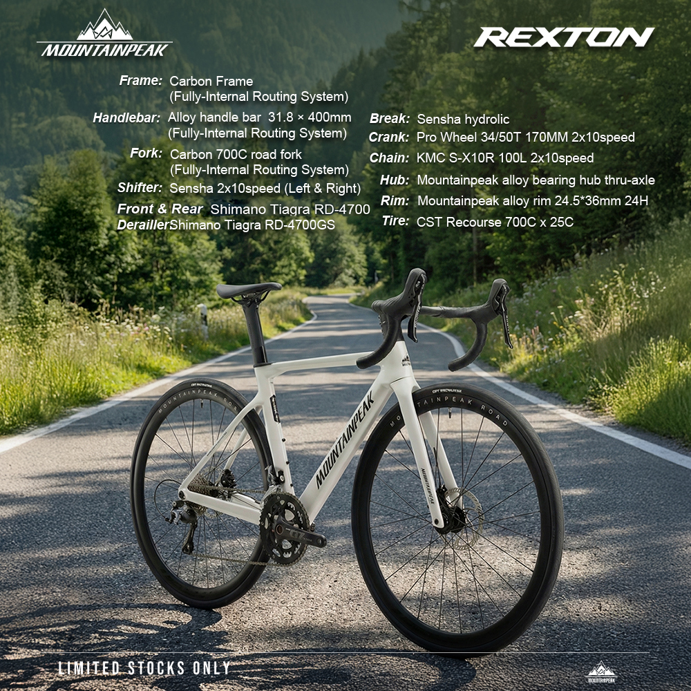 MOUNTAINPEAK NEW Carbon REXTON 700c Tiagra 2*10 2026 ROAD BIKES IN ...