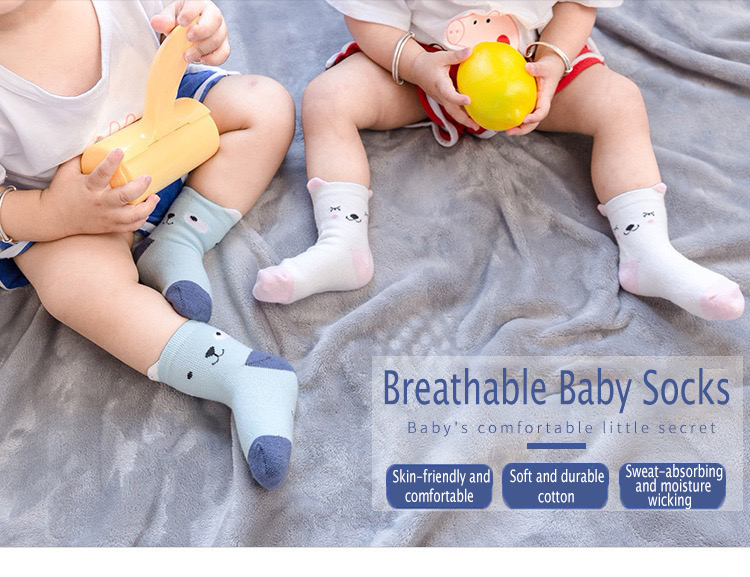 5 Pairs/Set Cute Soft Infant Kids Cotton Baby Socks Newborn 0-3 Years ...