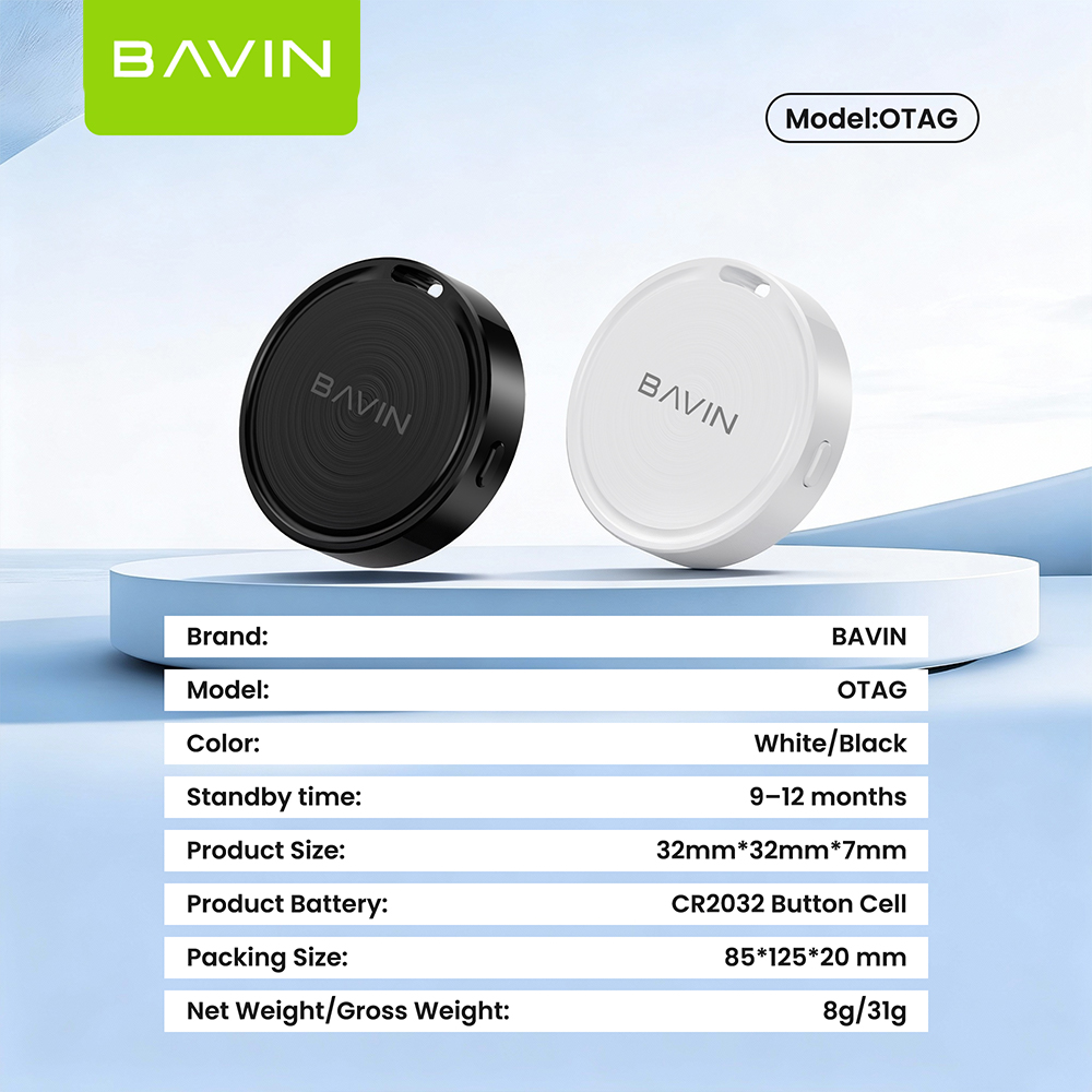 BAVIN OTAG Smart Wireless Bluetooth Locator Finder w/ Lanyard & Built ...