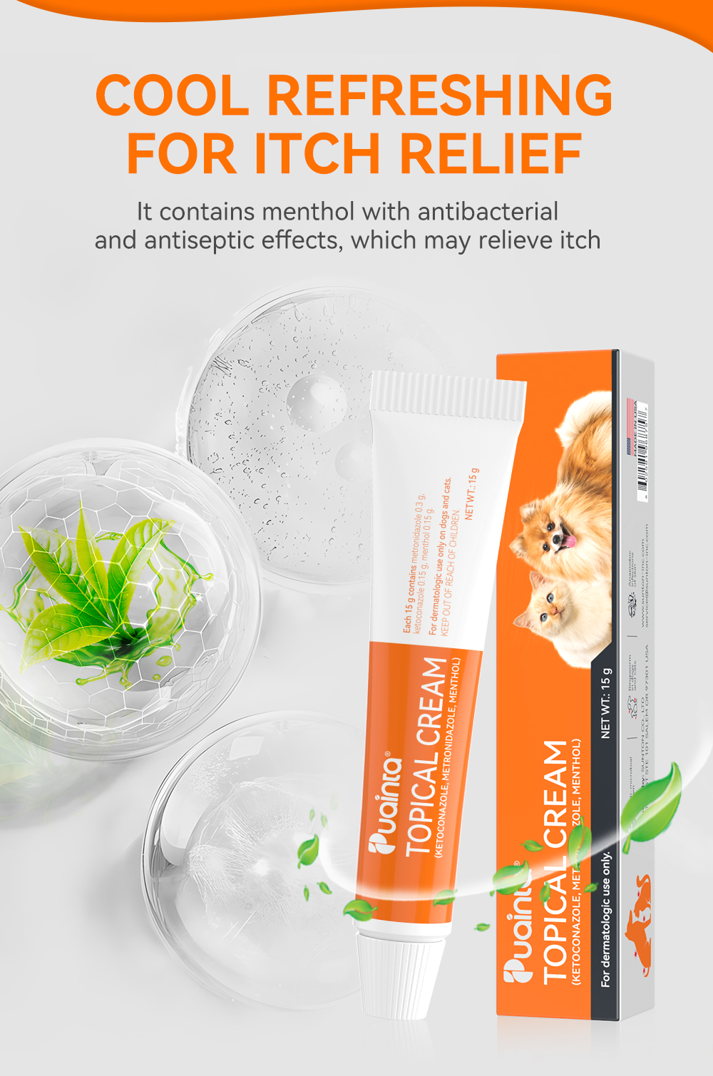 PUAINTA Anti Fungal Cream Ointment for Dog and Cat Ringworm Anti ...