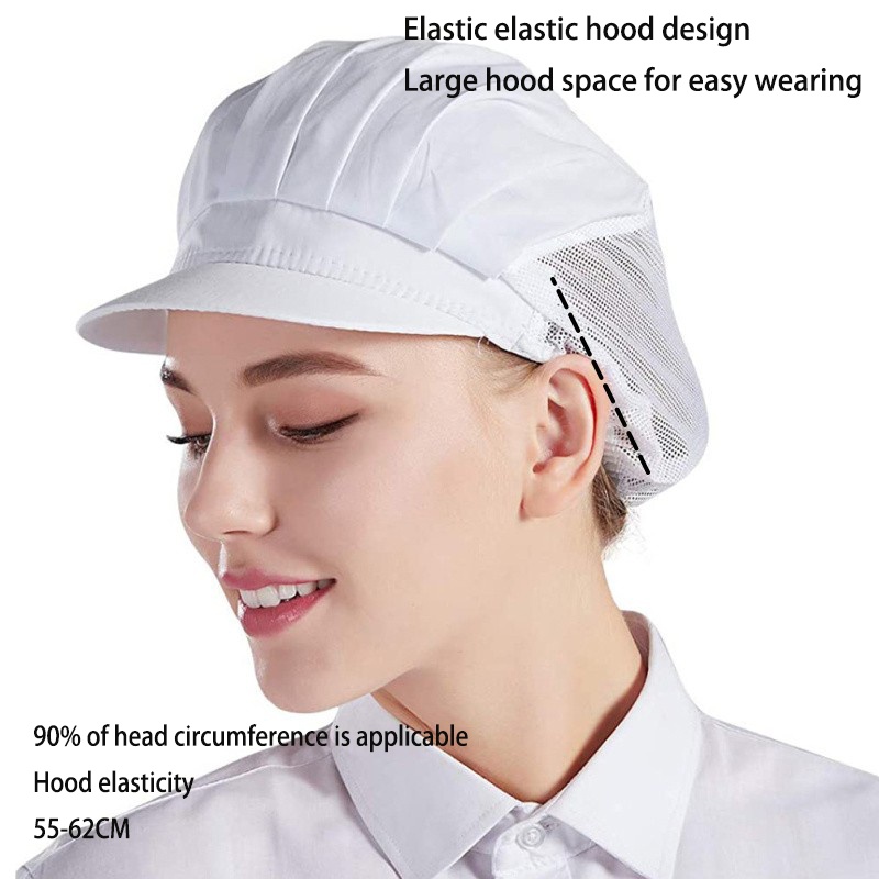 Chef Hat Food Service Cooking Cap Chic Business Work Hair Nets | Shopee ...